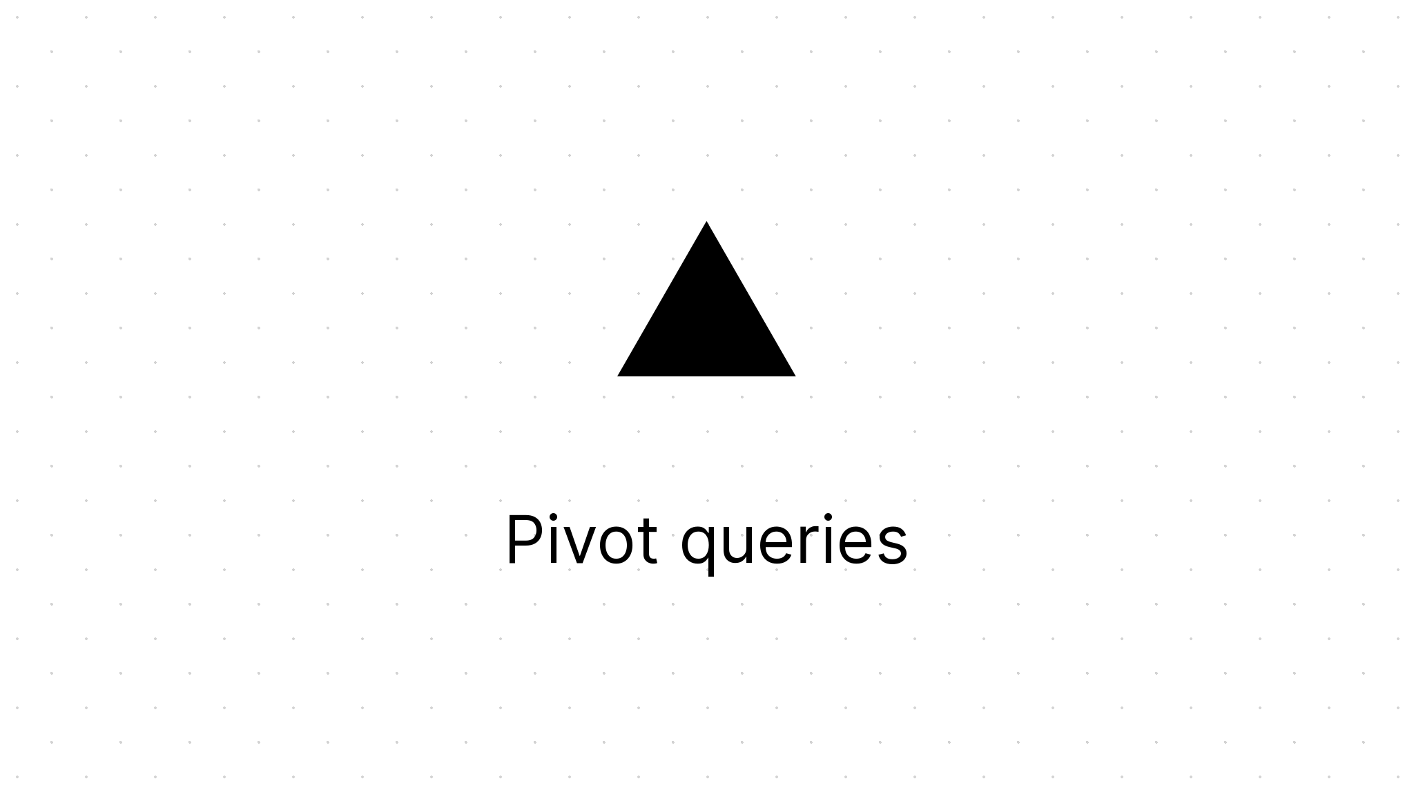 Pivot queries | Development